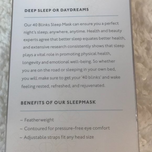 40 Winks | Accessories | Bucky 4 Winks No Pressure Eye Sleep Mask ...